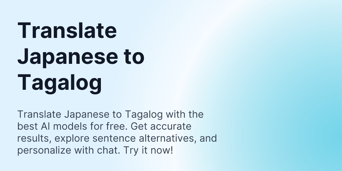 Translate Japanese to Tagalog - Abalone AI