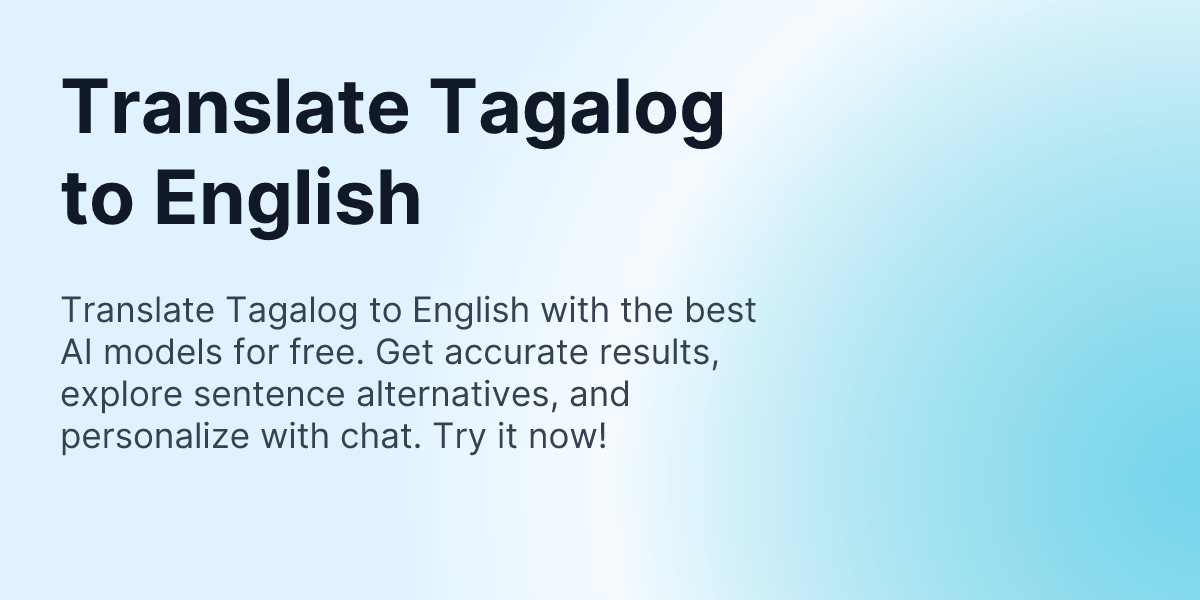 Translate Tagalog to English - Abalone AI